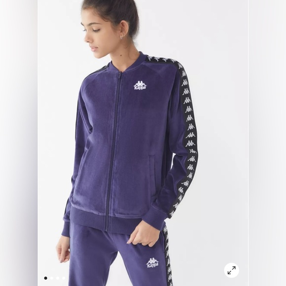 Kappa | Jackets & Coats | Kappa Mivvie Velour Track Jacket Xs | Poshmark